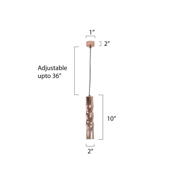 All Curves Rose Gold LED Pendant Light for Modern | Light & Living