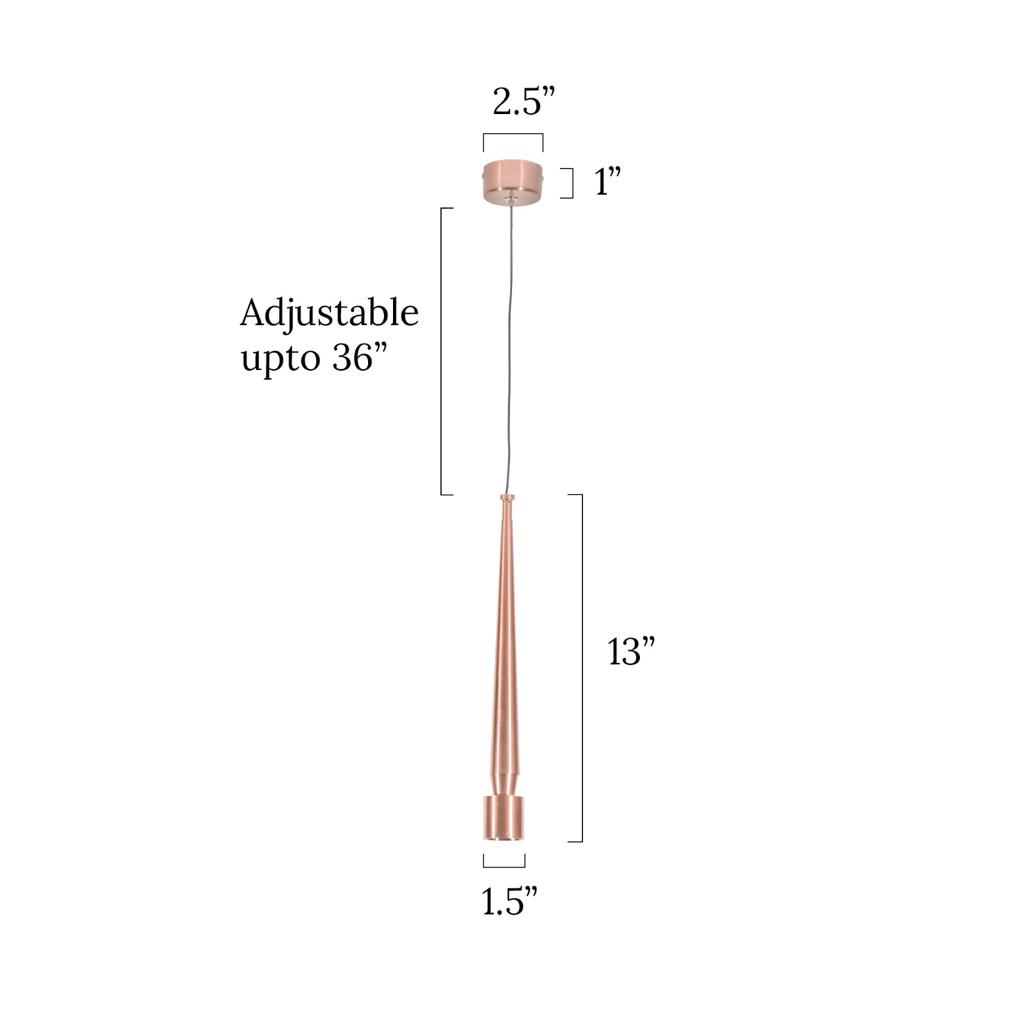 Heartbeat Rose Gold LED Pendant Light for Corner & Counter | Light & Living