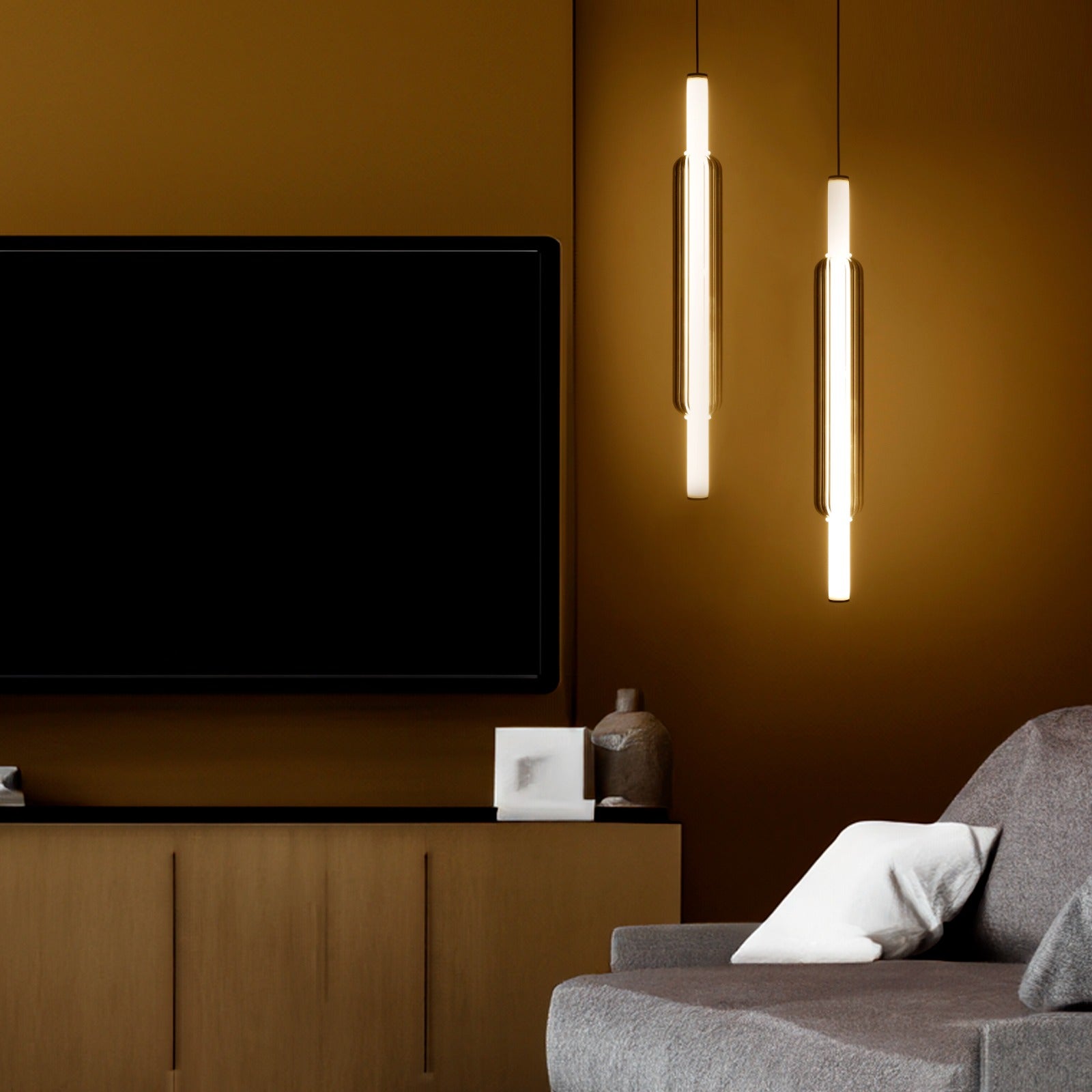 Piping Hot Smoke LED Pendant Light for Corners | Light & Living