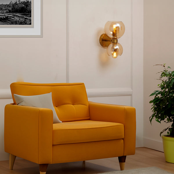 Ticket to Heaven Amber Wall Light for Bedrooms | Light & Living