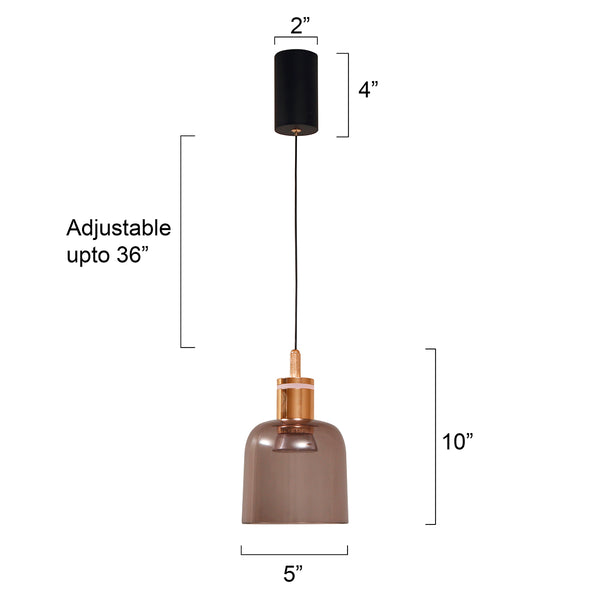 Trendy Smoke LED Pendant Light for Corners & Living | Light & Living