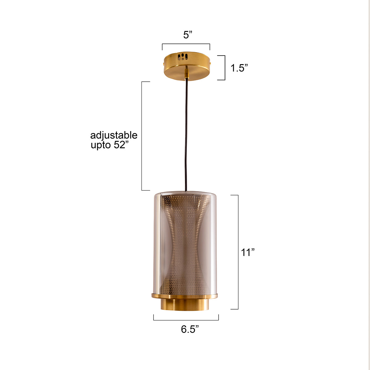 Visionary Smoke Glass LED Pendant Light for Dining | Light & Living