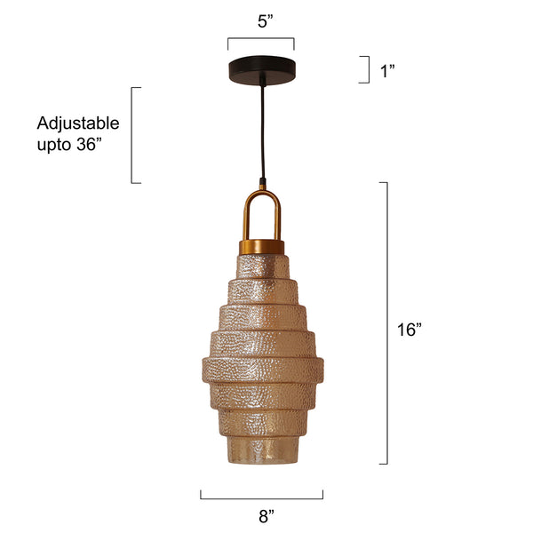 Earthy Amber Long Pendant Light for Modern Lamps | Light & Living