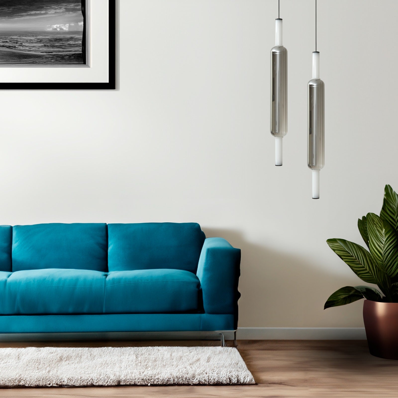 Piping Hot Smoke LED Pendant Light for Corners | Light & Living