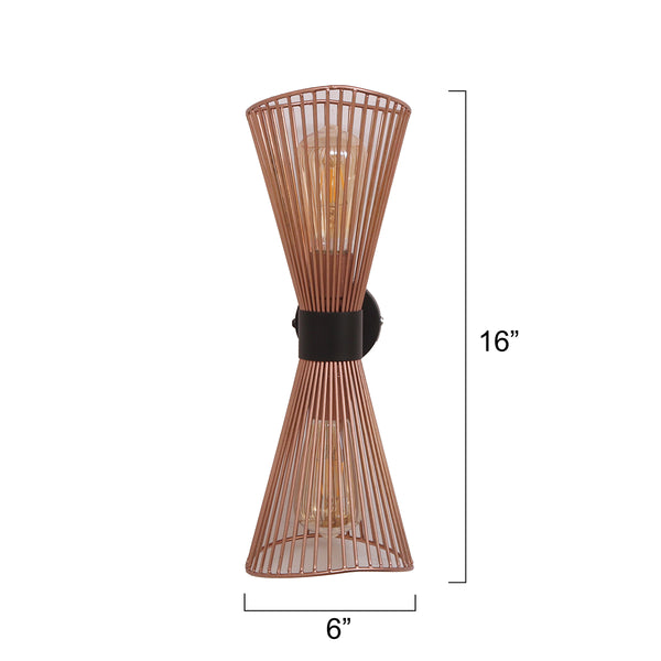 Strike Copper Wall Light for Bedrooms & Hall | Light & Living