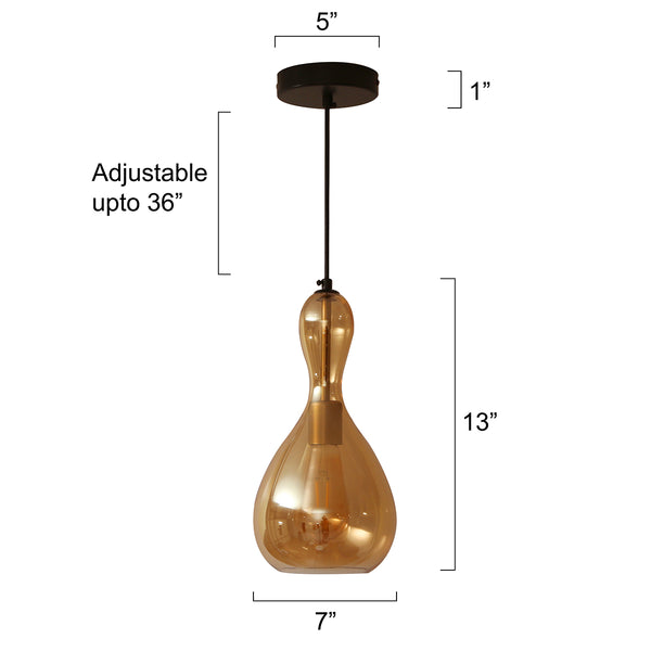 Trance Sleek Amber Pendant Light for Modern Lights | Light & Living