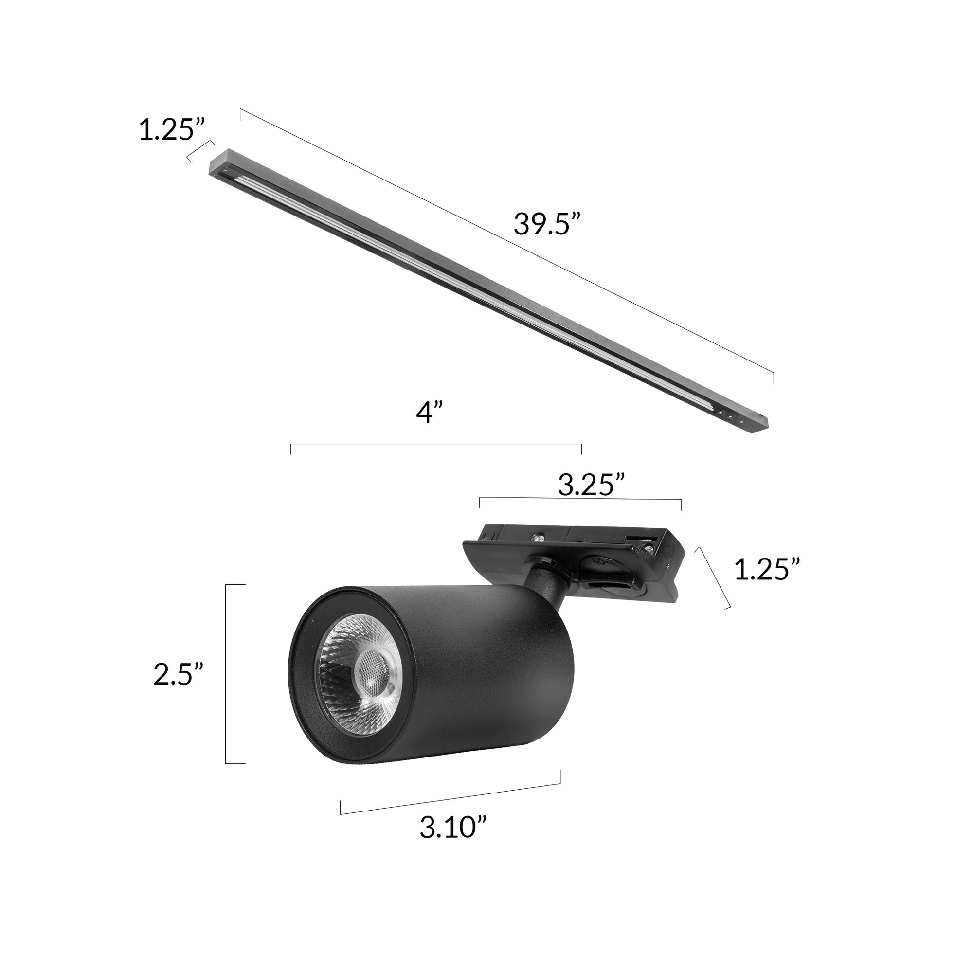 Barca Black LED Track Light for Track Lights | Light & Living