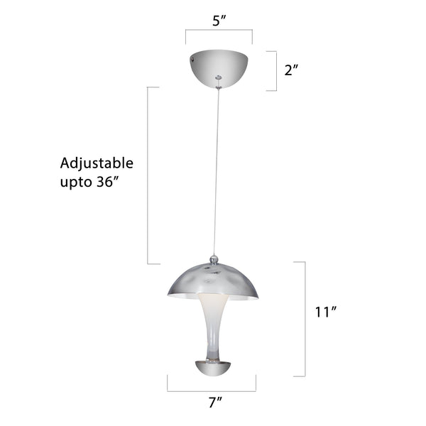 Beaten Chrome LED Pendant Light for Modern Hangings | Light & Living