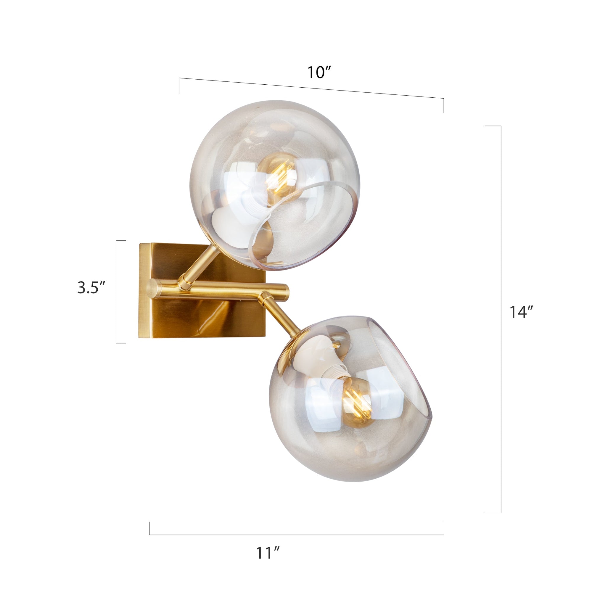 Believe Amber Wall Light for Modern Homes | Light & Living