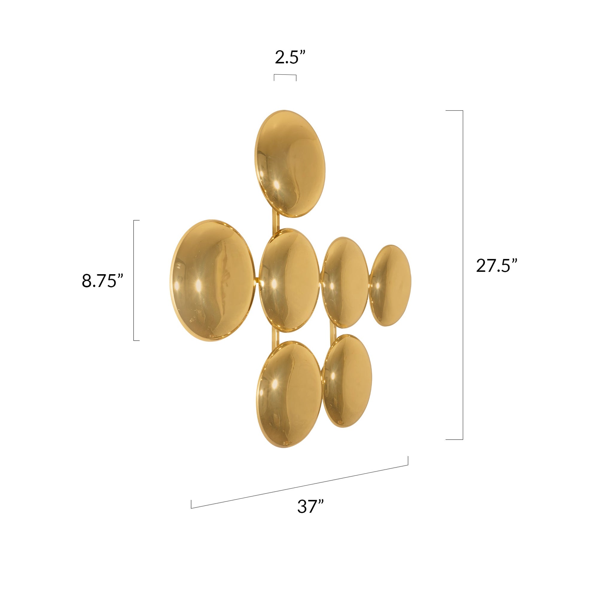 Big Show Gold LED Wall Light for Modern Wall Art | Light & Living
