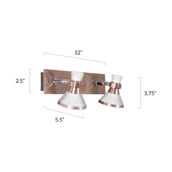 Cone Double LED Mirror Light for Bathroom & Vanity | Light & Living