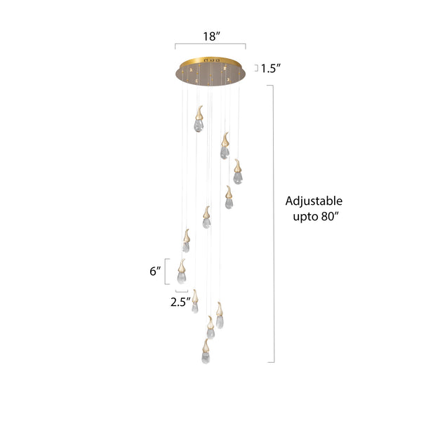 Like a Lady LED Chandelier for Homes | Light & Living