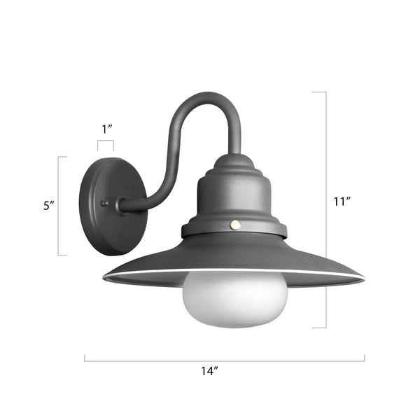 Old School Outdoor LED Wall Light for Exteriors | Light & Living