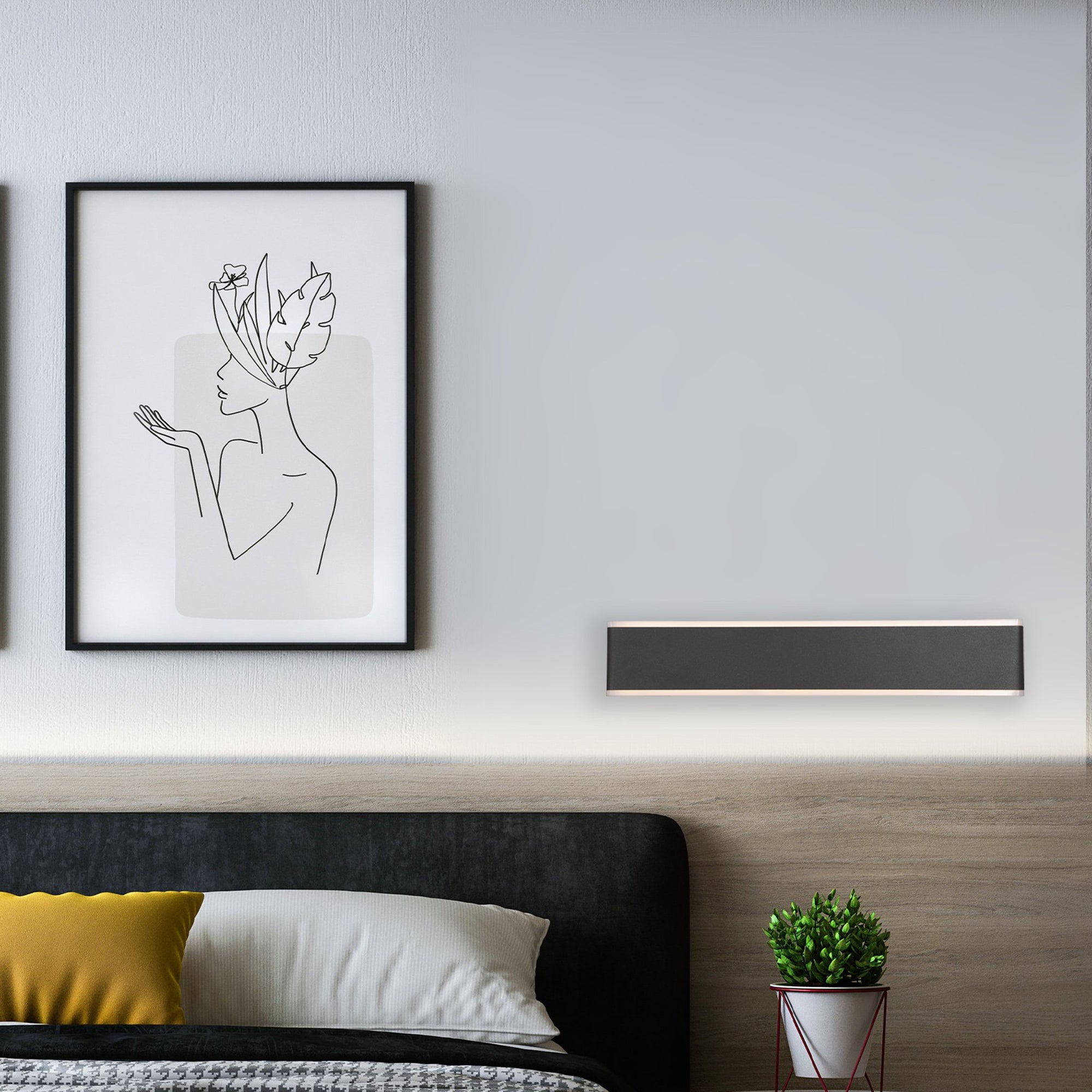 Bright Side 400mm LED Wall Light for Bright Walls | Light & Living