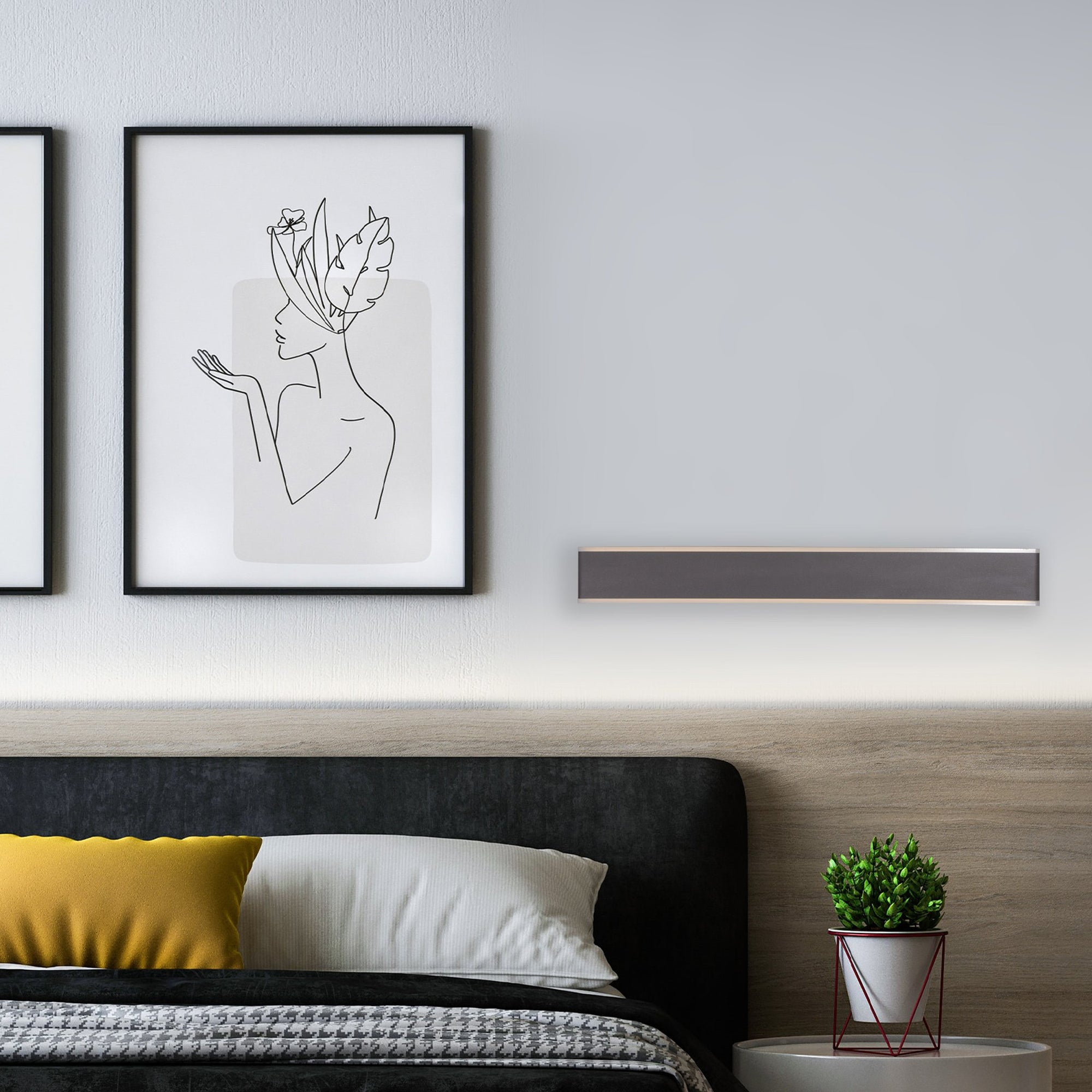 Bright Side 600mm LED Wall Light for Bright Walls | Light & Living