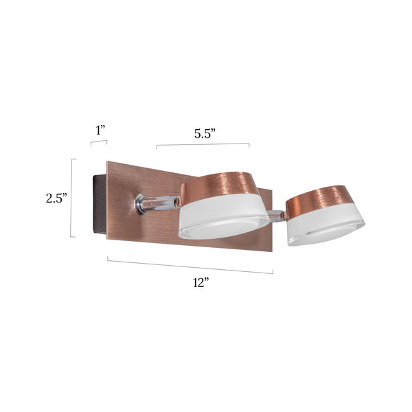 Comet Double LED Mirror Light for Bathroom & Vanity | Light & Living