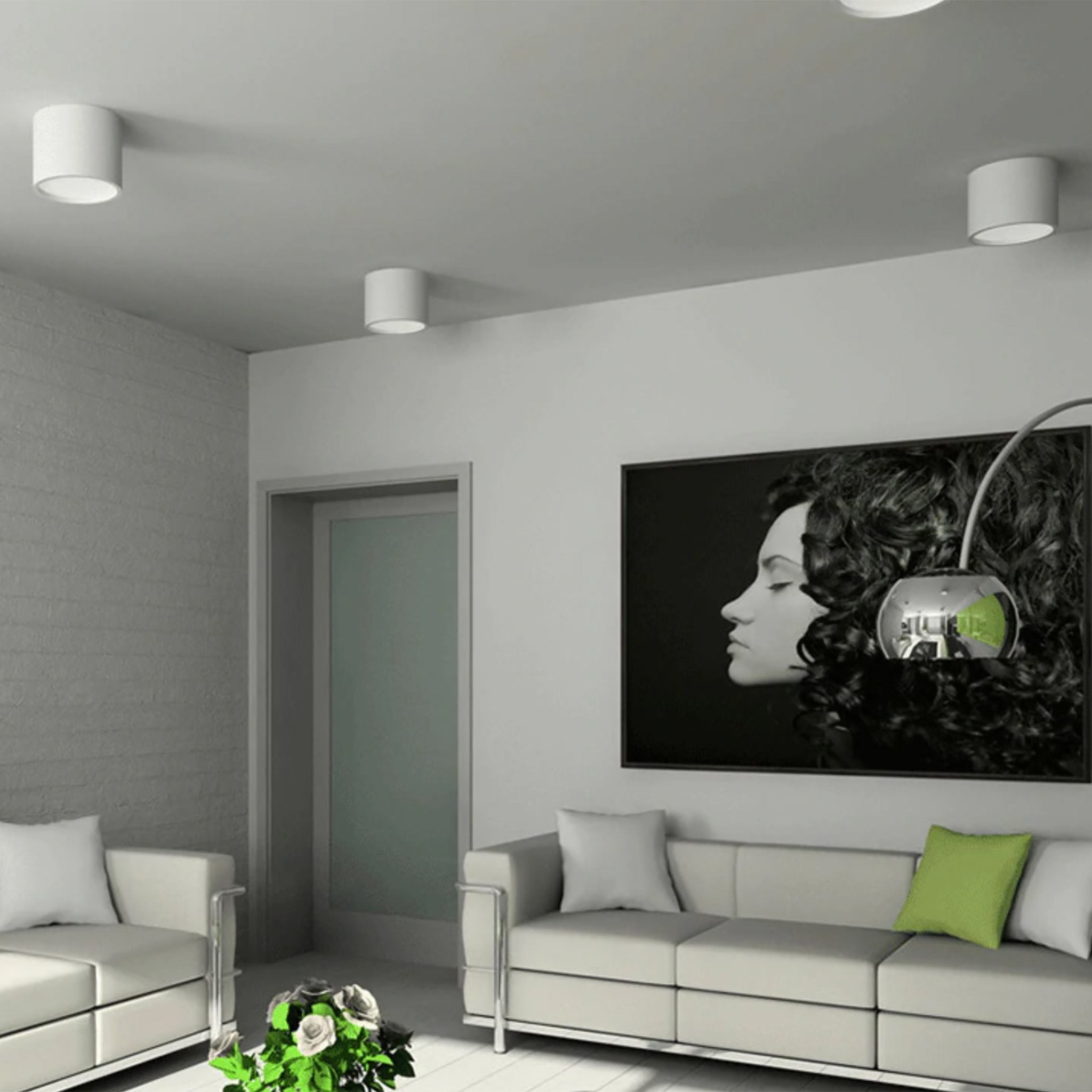 Surface Cylinder Panel Light for Bright Spaces | LightsAndLiving